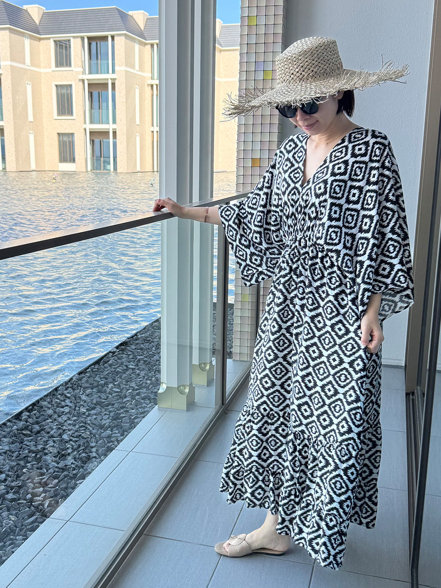 romy by the sea(ルーミーバイザシー)幾何学模様マキシワンピース | リゾートワンピース通販CANBE（キャンビー）