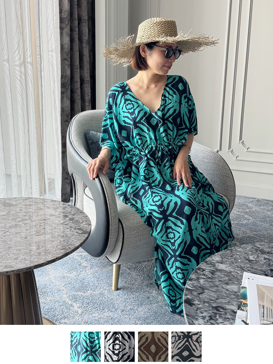 romy by the sea(ルーミーバイザシー)総柄プリントロングワンピース | リゾートワンピース通販CANBE（キャンビー）